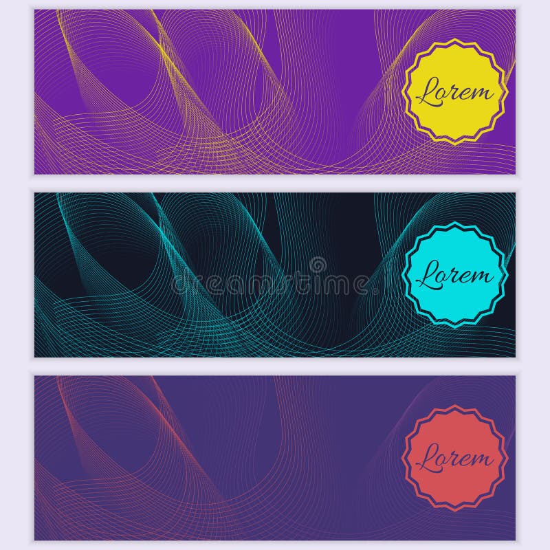 Abstract Smooth Fine Lines. Set. for Your Design Stock Vector ...