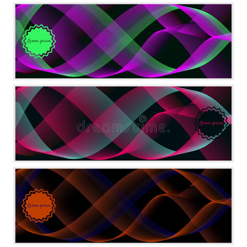 Abstract Smooth Fine Lines. Set. for Your Design Stock Illustration ...