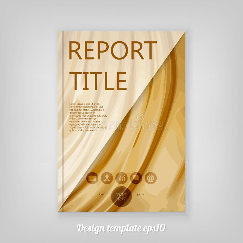 Abstract Smooth Golden Cover Design with Triangular Polygons, Br Stock ...