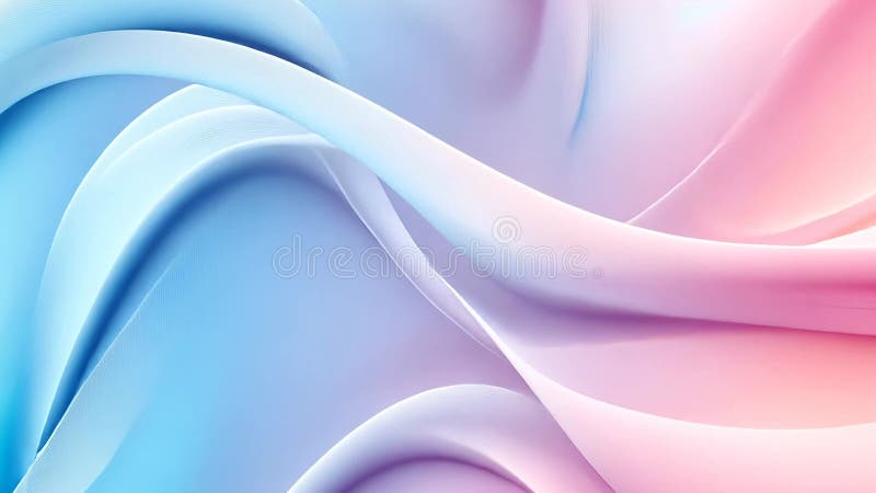 Abstract Smooth Gradient Wave Pattern in Pastel Blue and Pink, Soft ...