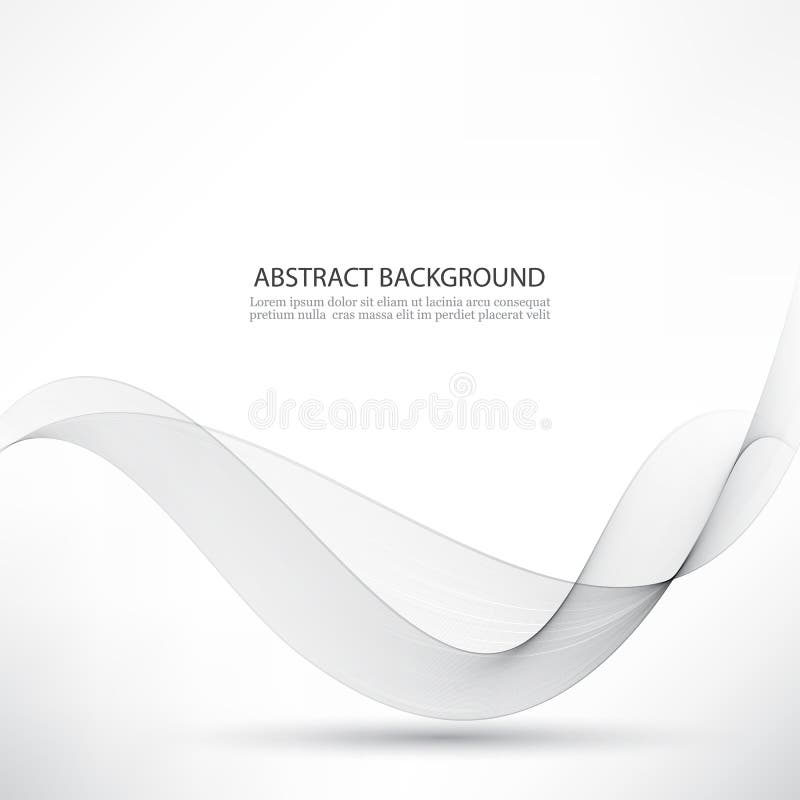 Abstract Smooth Gray Wave Vector. Stock Vector - Illustration of modern ...
