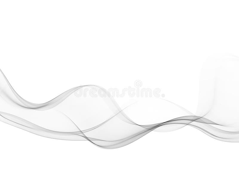 Gray Wavy Flow, Abstract Wave Vector Background Stock Vector ...
