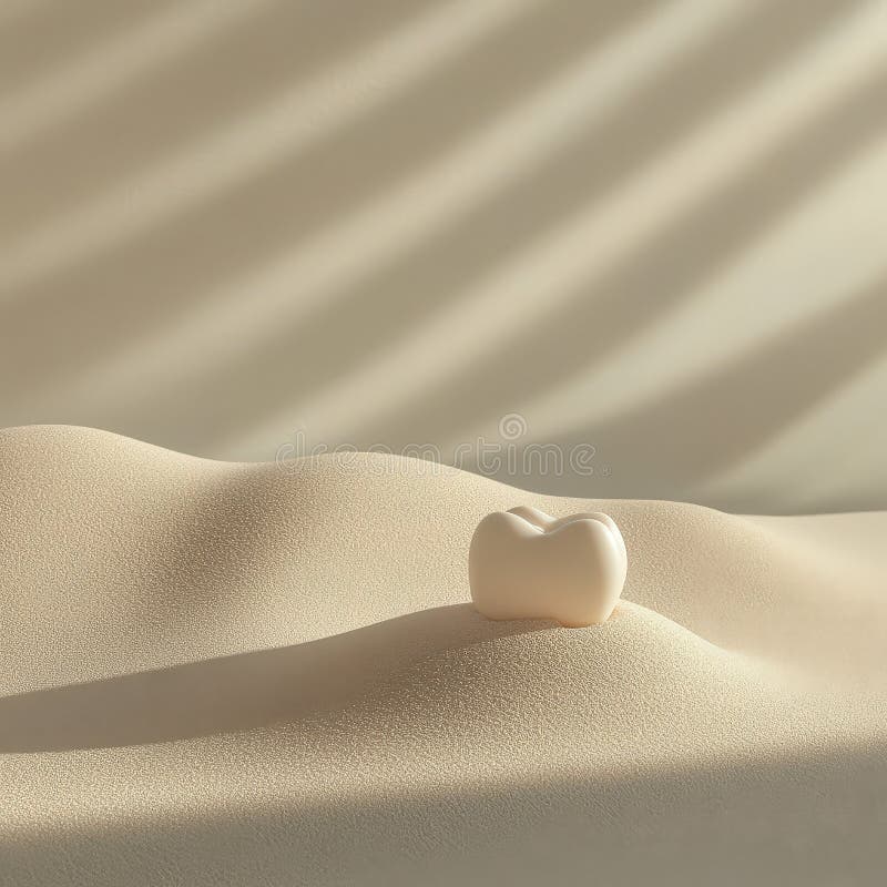 Abstract Smooth Landscape with Tooth-shaped Object in Soft Light Stock ...