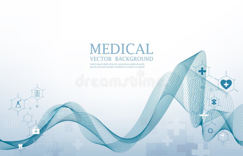 Abstract Smooth Line Effect.vector Medical Backgrounds.modern Medical ...