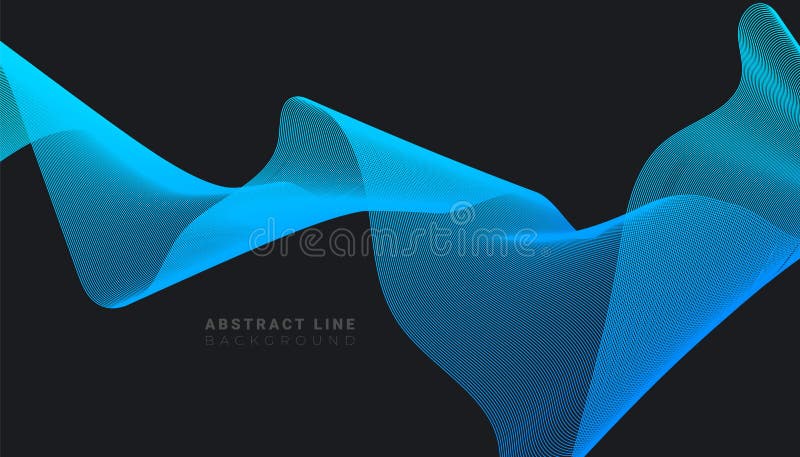Abstract Smooth Line Wave Contour Pattern Background for Design Stock ...