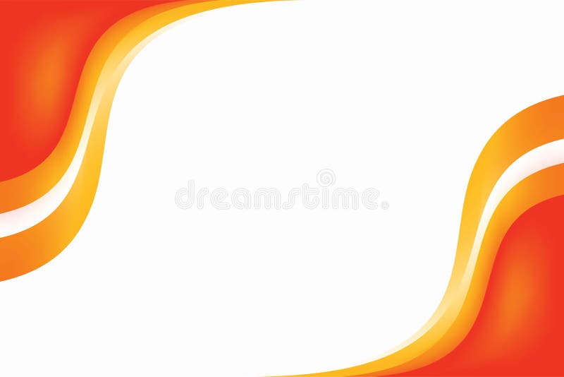 Abstract Smooth Orange Yellow Wavy Corner Background Design Template