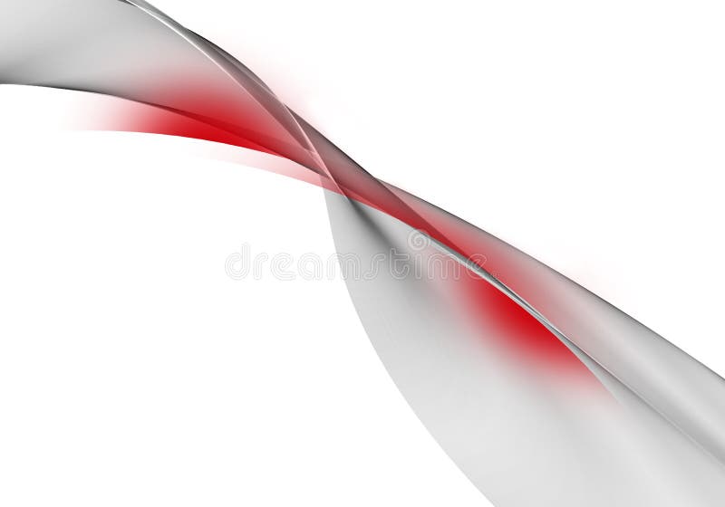 Abstract Smooth Red Wave Element. Flow Curve Red Motion Illustration ...