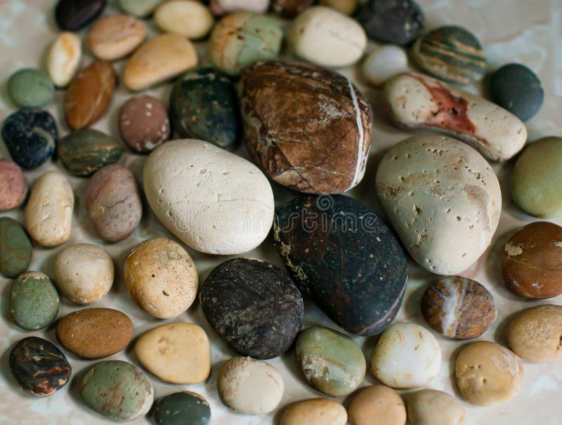 Abstract Smooth Round Pebbles Sea Texture Background Stock Image ...