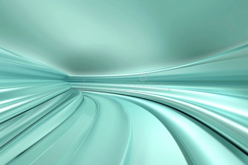 Abstract Smooth Teal Curved Background with Fluid Lines and Soft ...