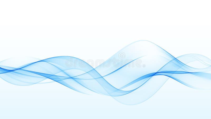 Abstract, Smooth, Transparent, Blue, Wave Design Element. Blue Wave ...