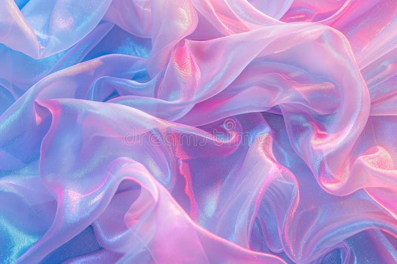 Abstract Smooth Transparent Silk Cloth Waves with a Glossy Liquid ...