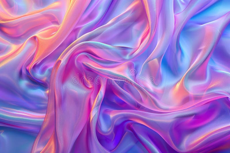 Abstract Smooth Transparent Silk Cloth Waves with a Glossy Liquid ...