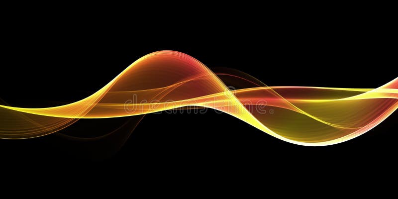 Abstract Smooth Wave Curve Flow Orange Motion Orange Wave Flow Stock ...