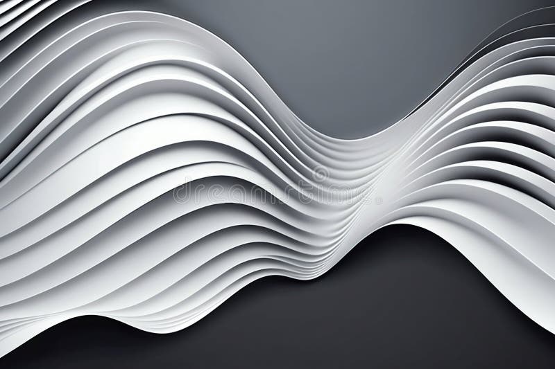 Abstract Smooth Wave Lines Background. Generative AI Stock Illustration ...