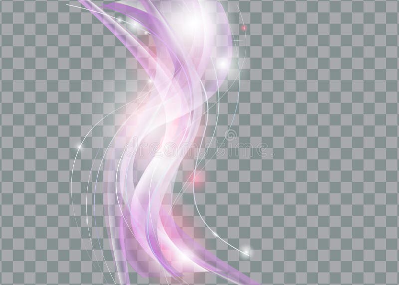 Abstract Smooth Wave on Transparent Background. Vector Illustration ...