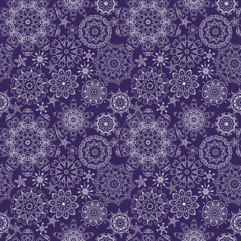 Abstract snow flowers. stock vector. Illustration of frost - 50680895