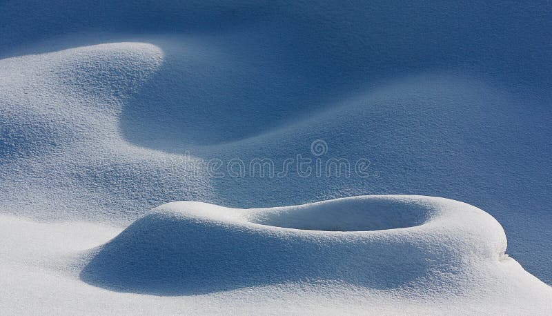 Abstract Snow Formations in Winter Stock Image - Image of round ...