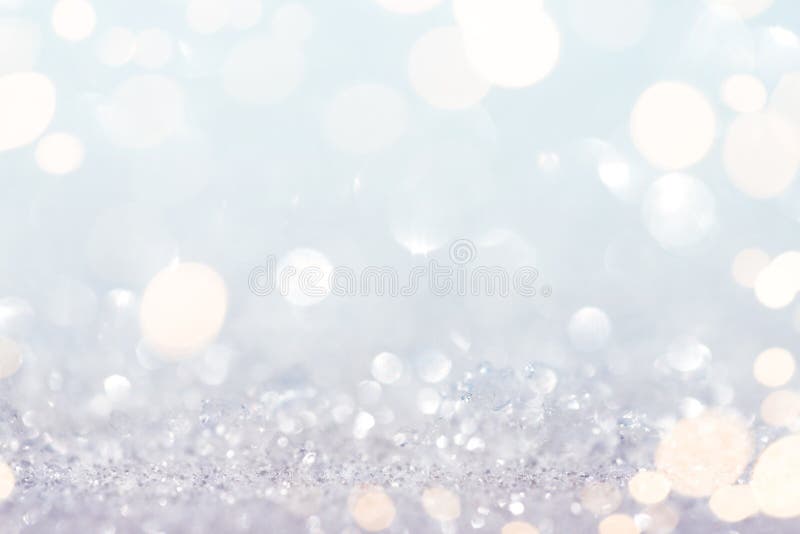 Abstract Snow and Glitter Background with Gold Lights Stock Image ...
