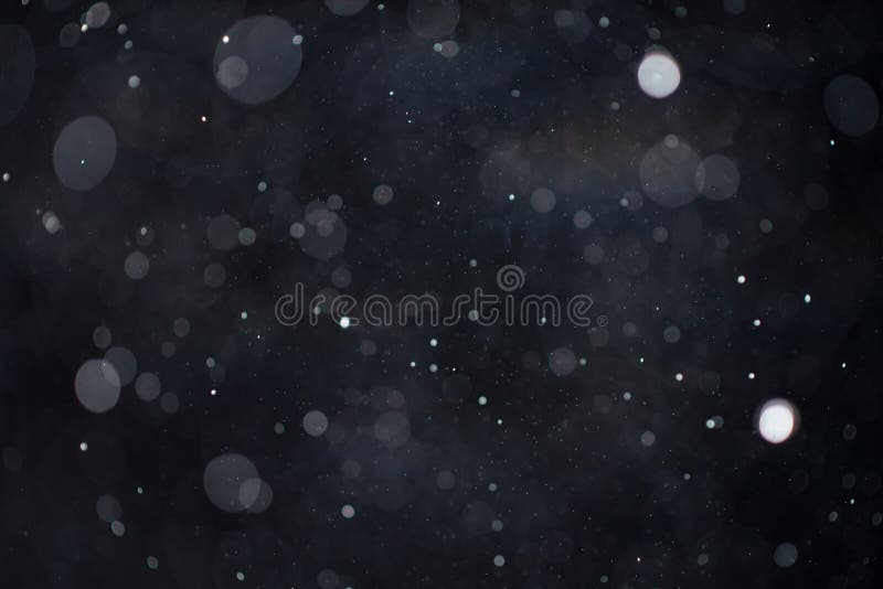 Abstract Snow or Rain Bokeh Texture Overlay on Blue Background. Stock ...