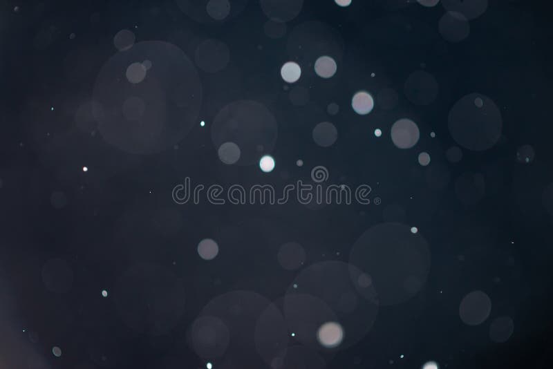 Abstract Snow or Rain Bokeh Texture Overlay on Blue Background. Stock ...