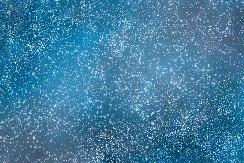 Abstract Snowfall Background. Blue Sky with Snow. Galaxy Space ...