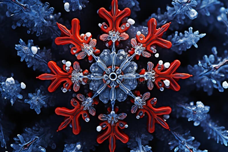 Abstract Snowflake Background Stock Illustration - Illustration of ...