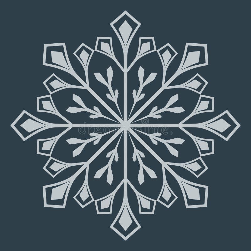 Abstract snowflake shape stock vector. Illustration of design - 82415530