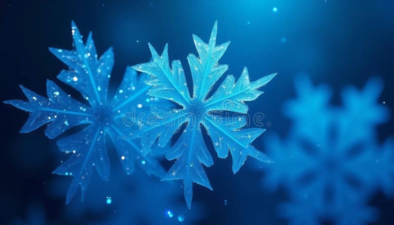 Abstract Snowflakes Formed by Overlapping Translucent Shapes Stock ...