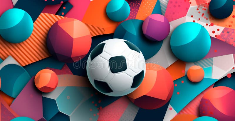 Abstract Soccer Background, Sports Soccer Ball - AI Generated Image ...