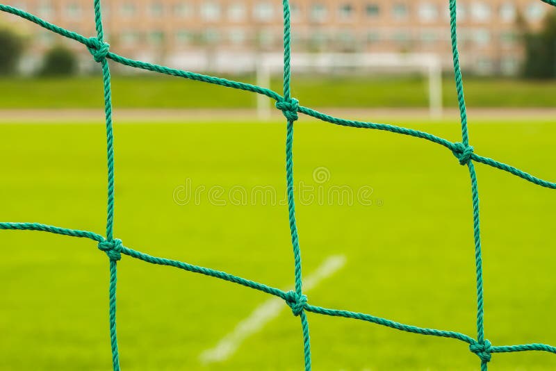 Abstract Soccer Goal Net Pattern Stock Image - Image of closeup, ball ...