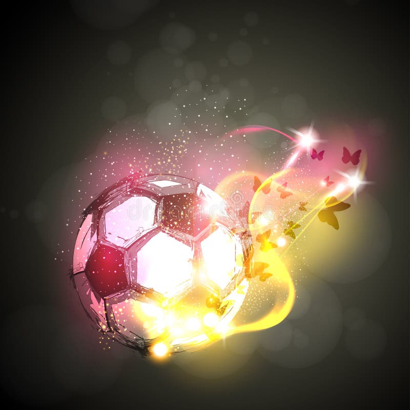 Abstract Soccer Light Poster Stock Vector - Illustration of black, neon ...