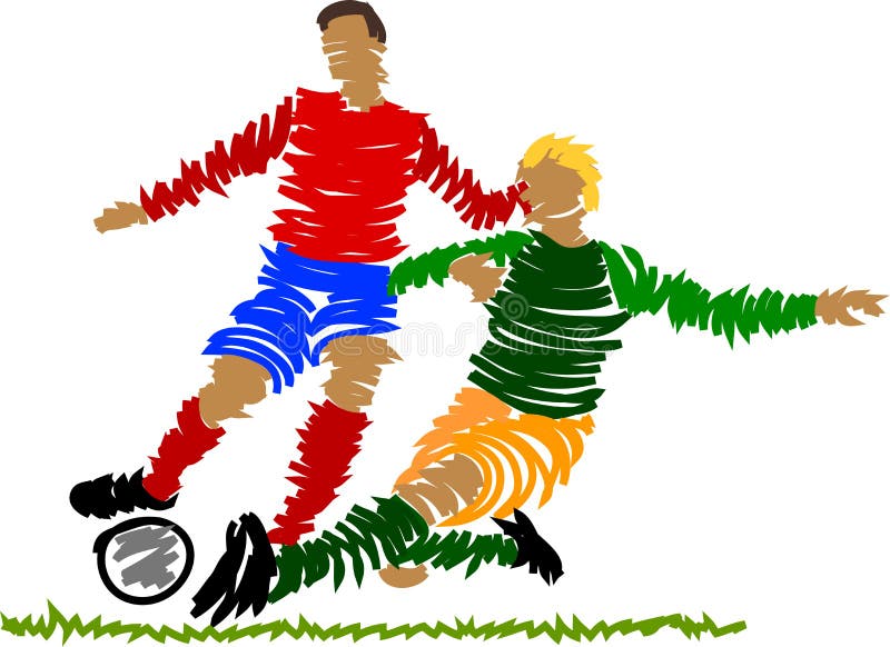 Abstract soccer player stock illustration. Illustration of ball - 13106157