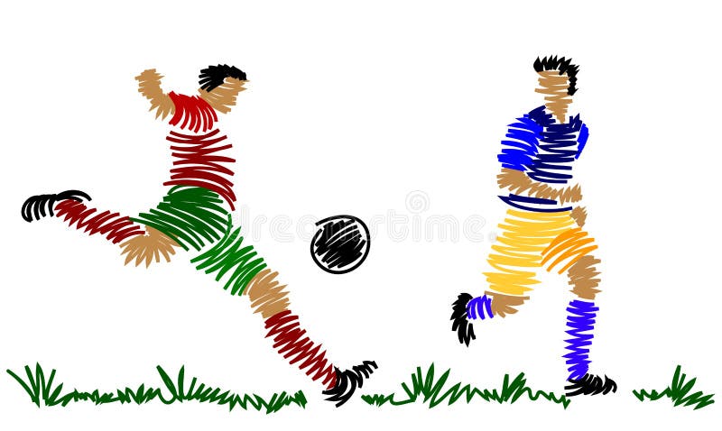 Abstract soccer player stock vector. Illustration of ball - 13336280
