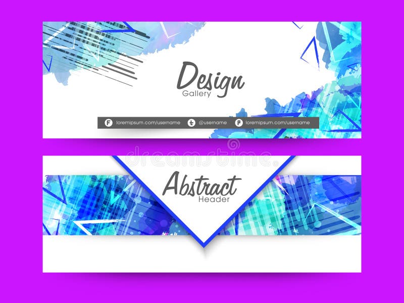 Abstract Social Media Banner or Header Design in Two Option Stock ...