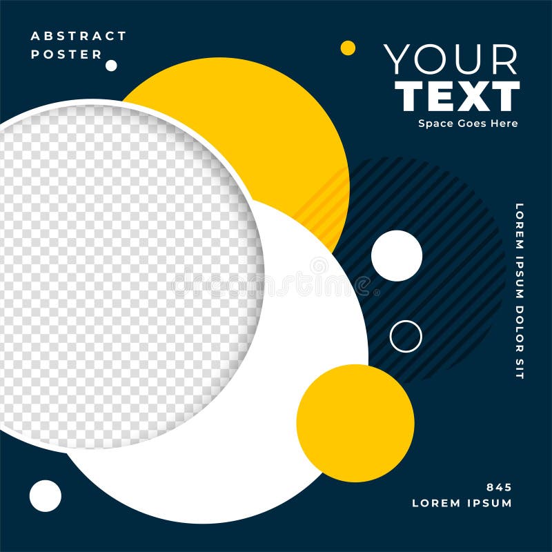 Abstract Social Media Post Template with Image Space Stock Vector ...