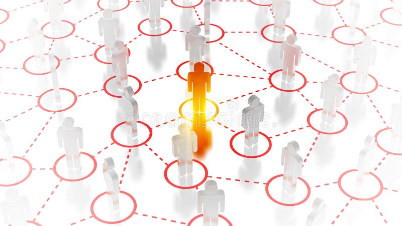 Abstract Social Network Concept, Connecting Human Figures. Stock Photo ...