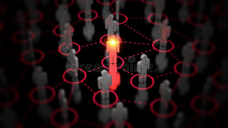 Abstract Social Network Concept, Connecting Human Figures. Stock ...