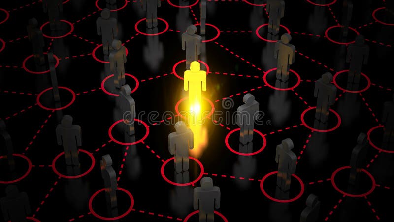 Abstract Social Network Concept, Connecting Human Figures. Stock ...
