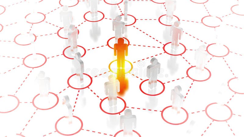Abstract Social Network Concept, Connecting Human Figures. Stock Image ...
