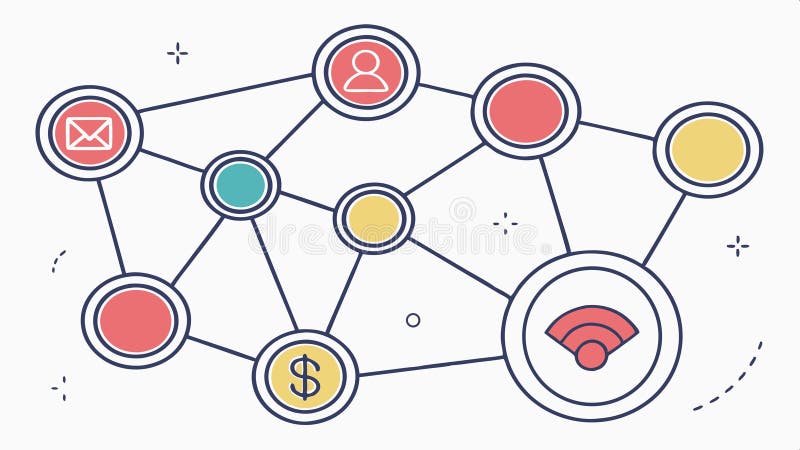 Abstract Social Network Or Connection Diagram Vector Design Generative