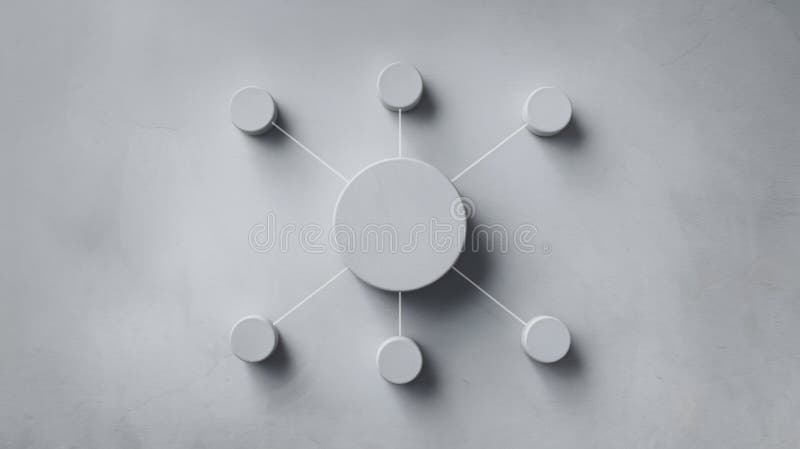 Abstract Social Network Vector Illustration with Polygonal Circles ...