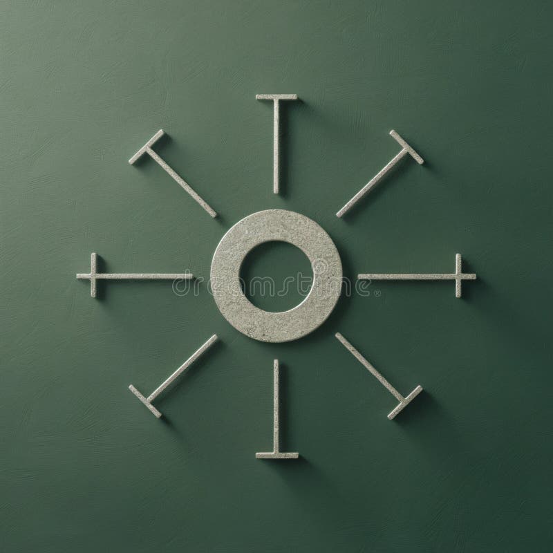 Abstract Social Network Vector Illustration with Polygonal Circles ...