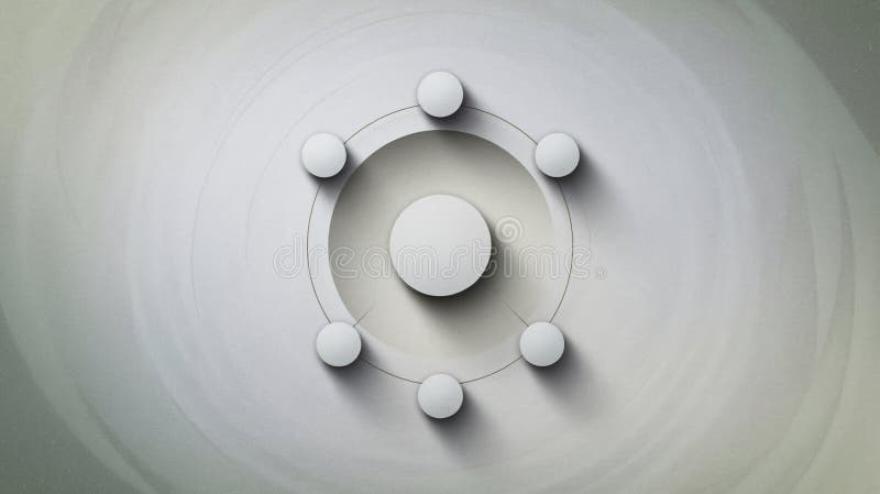 Abstract Social Network Vector Illustration with Polygonal Circles ...