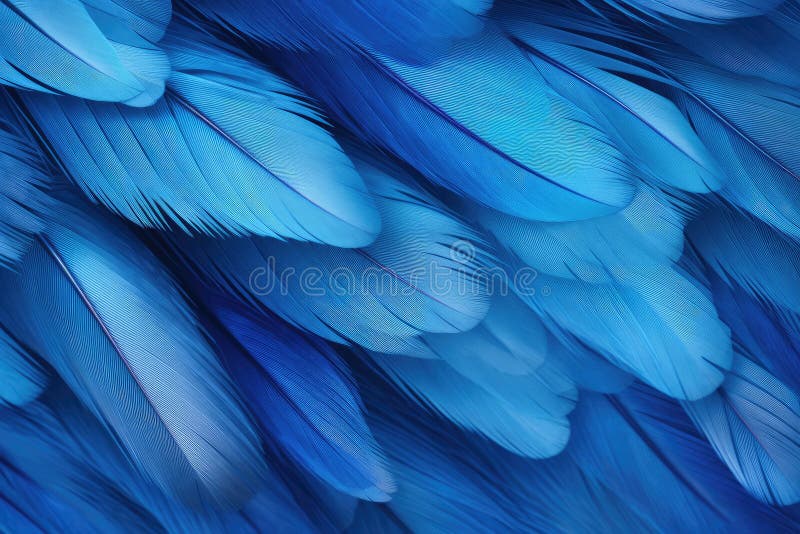 Abstract Soft Blue Feather Background. Generative AI Stock Illustration ...