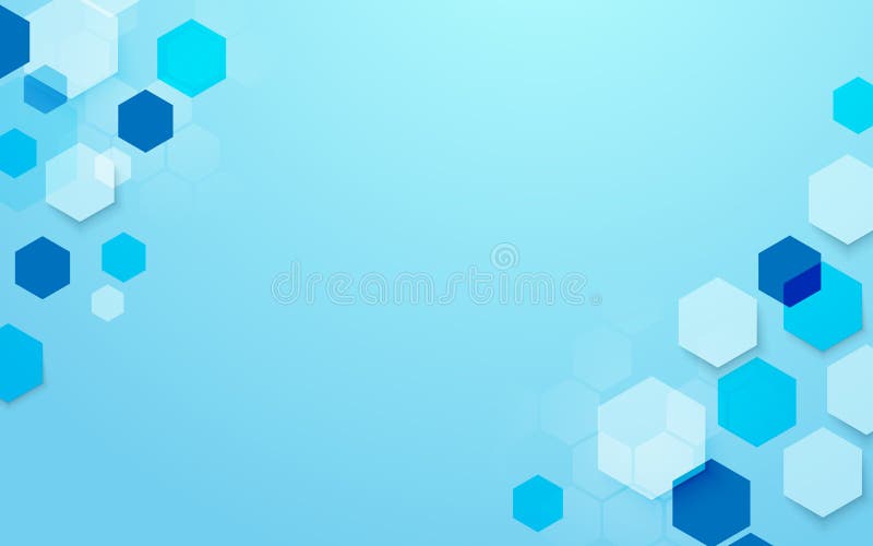 Abstract Soft Blue Geometric Hexagons Background. Medicine and Science ...