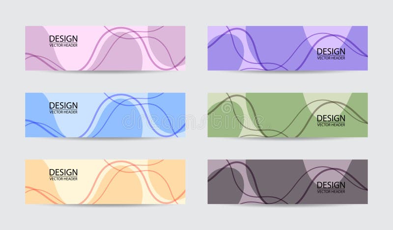 Abstract Soft Colors Concept Design Elements Headers Stock Vector ...