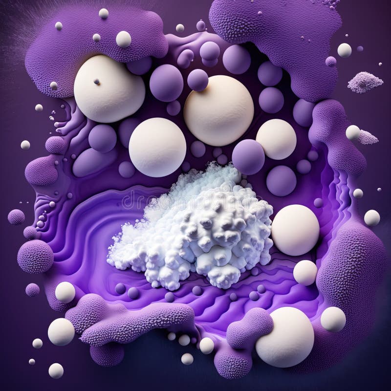 Abstract Soft Form Violet Background. Modern Art Concept. Generative AI ...