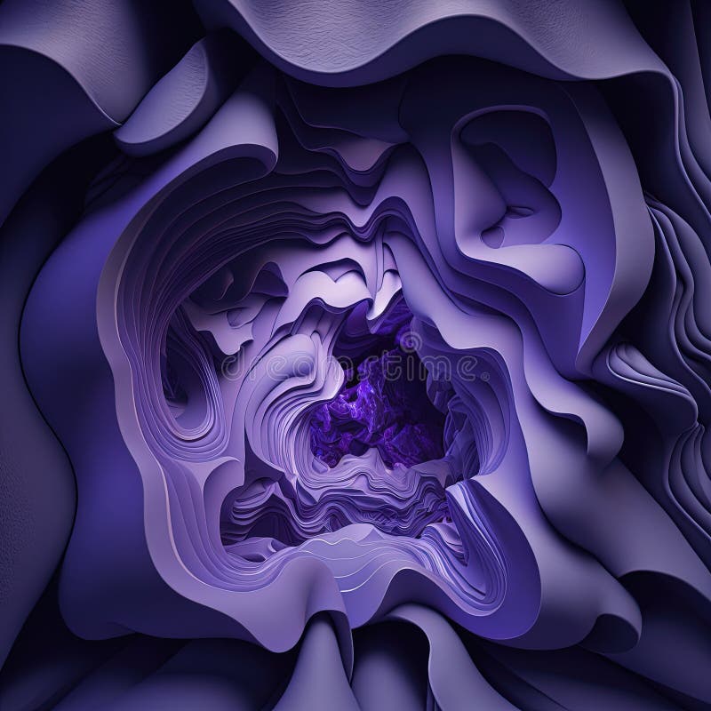 Abstract Soft Form Violet Background. Modern Art Concept. Generative AI ...