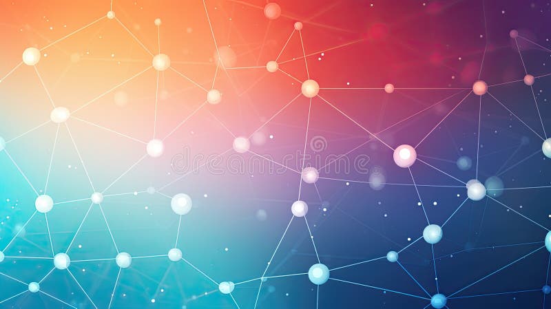 Abstract Soft Gradient Background Connected by Thin Lines Forming a ...