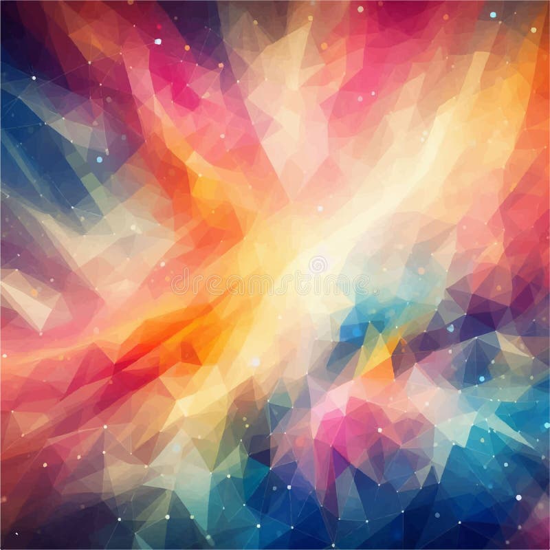 Abstract Soft Light Rainbow Background with Colored Triangles Gradient ...